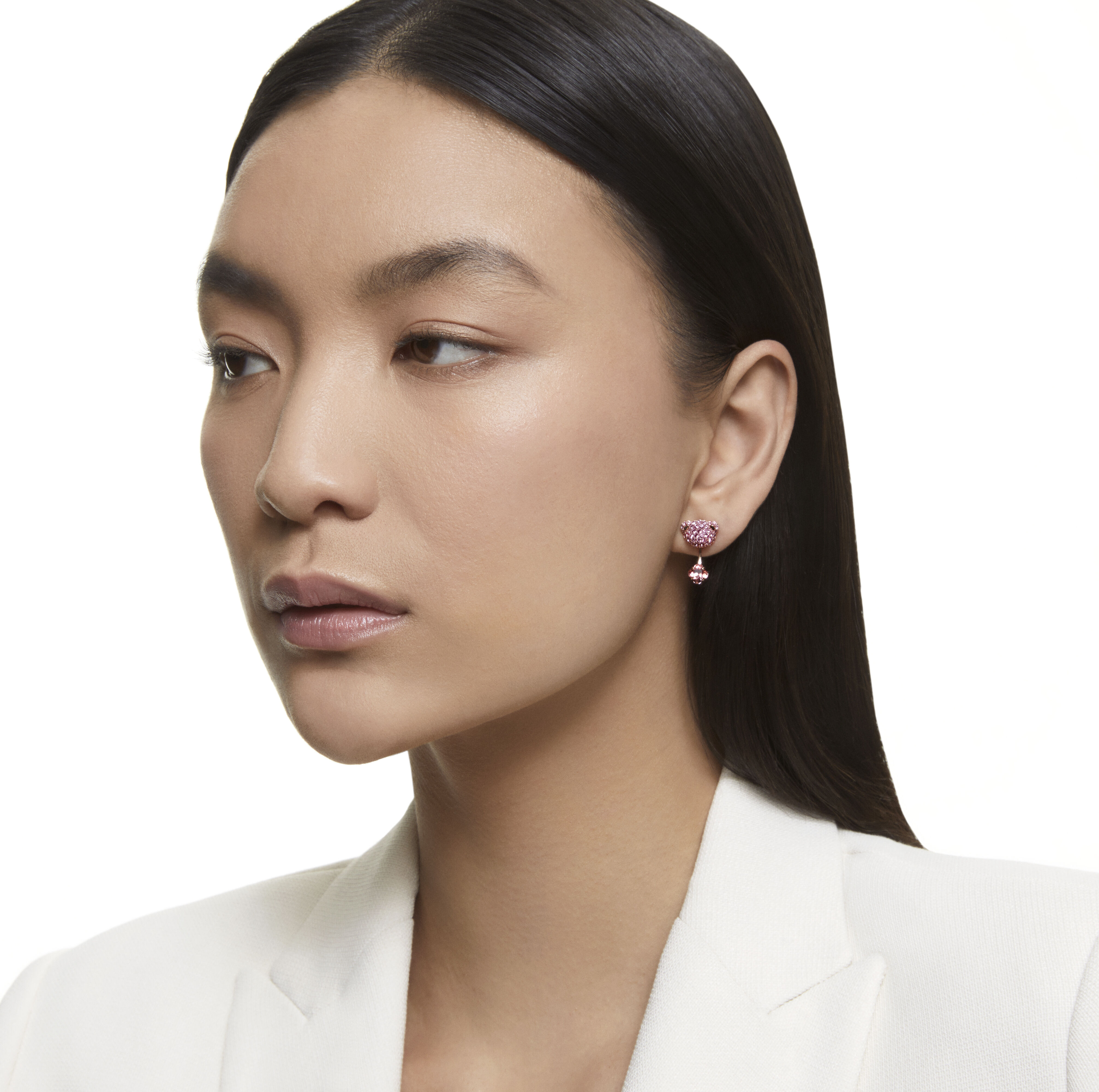 Buy Swarovski Teddy drop earrings, Pink, Rose gold-tone plated